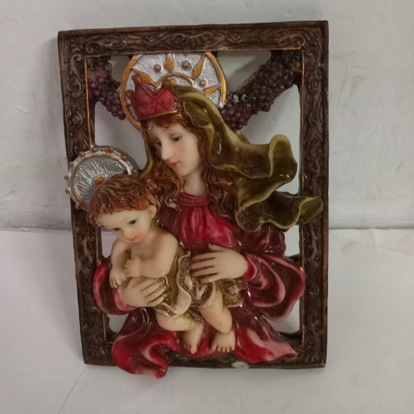 Monti Franco | Wall Decor | Vintage 3d Monti Franco Wall Plaque Mary ...